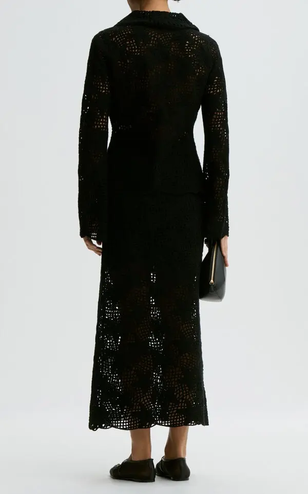 BY MALENE BIRGER Roz Cotton Crochet Midi Skirt