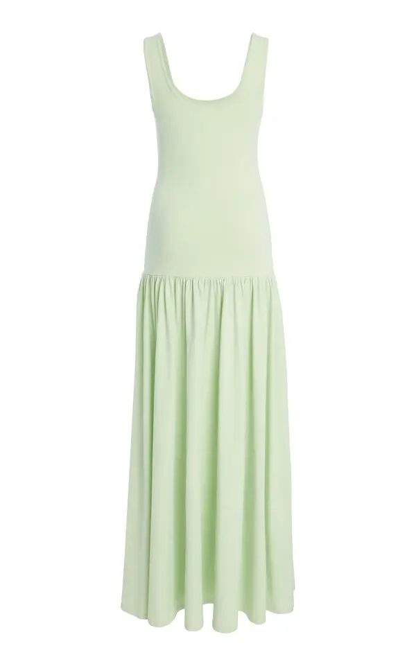 BY MALENE BIRGER Marcielle Cotton-blend Maxi Dress - Green