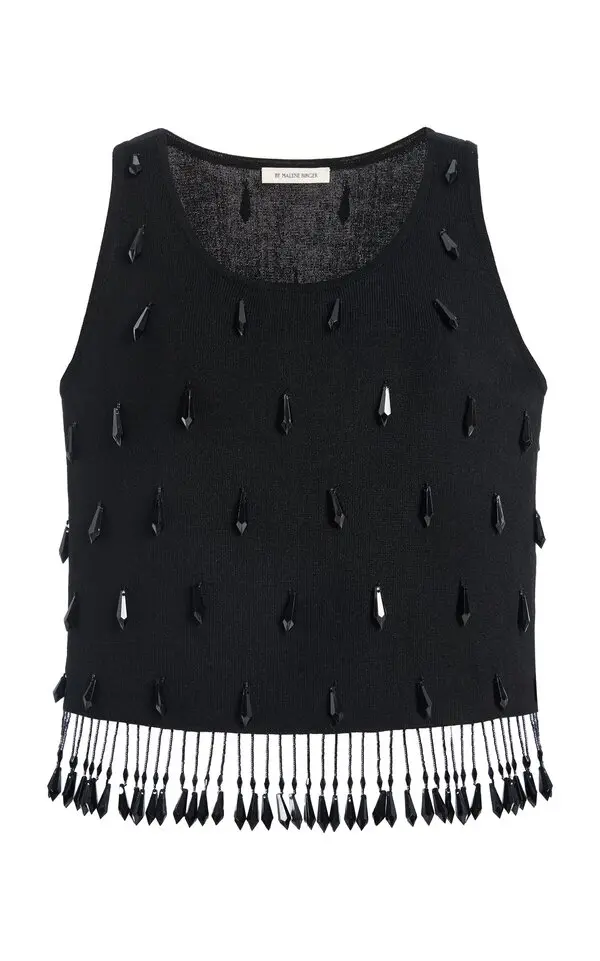 BY MALENE BIRGER Hysa Bead-embellished Tank Top