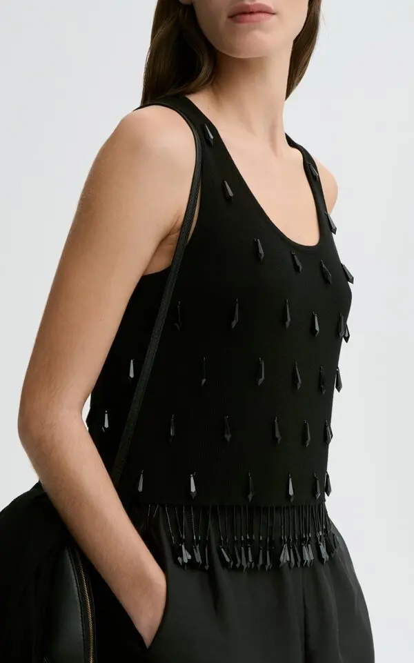 BY MALENE BIRGER Hysa Bead-embellished Tank Top