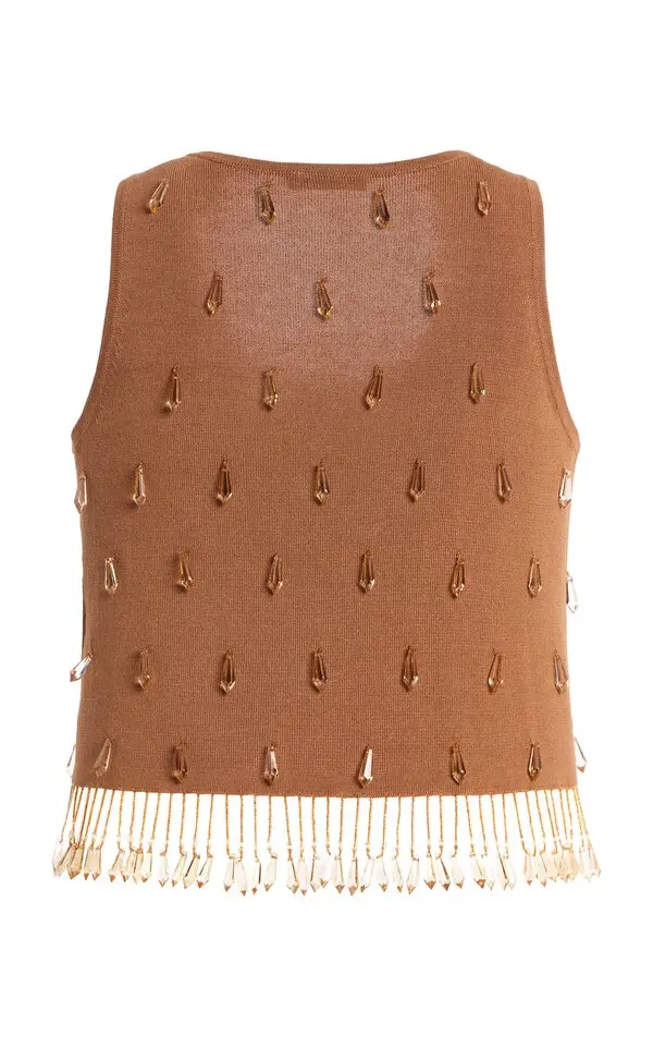 BY MALENE BIRGER Hysa Bead-embellished Tank Top - Bronze
