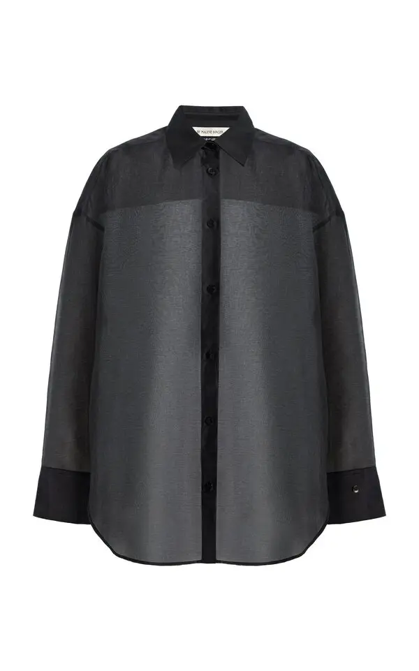 BY MALENE BIRGER Derris Cotton-blend Organza Shirt - Black