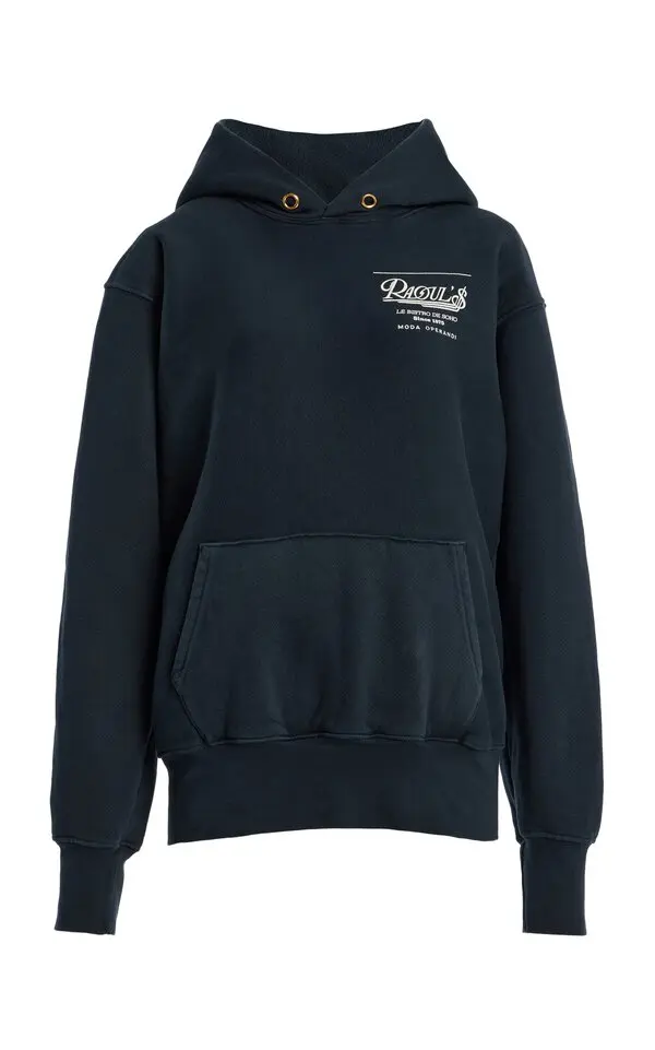 LES TIEN X Raoul's Cotton Fleece Hoodie - Black