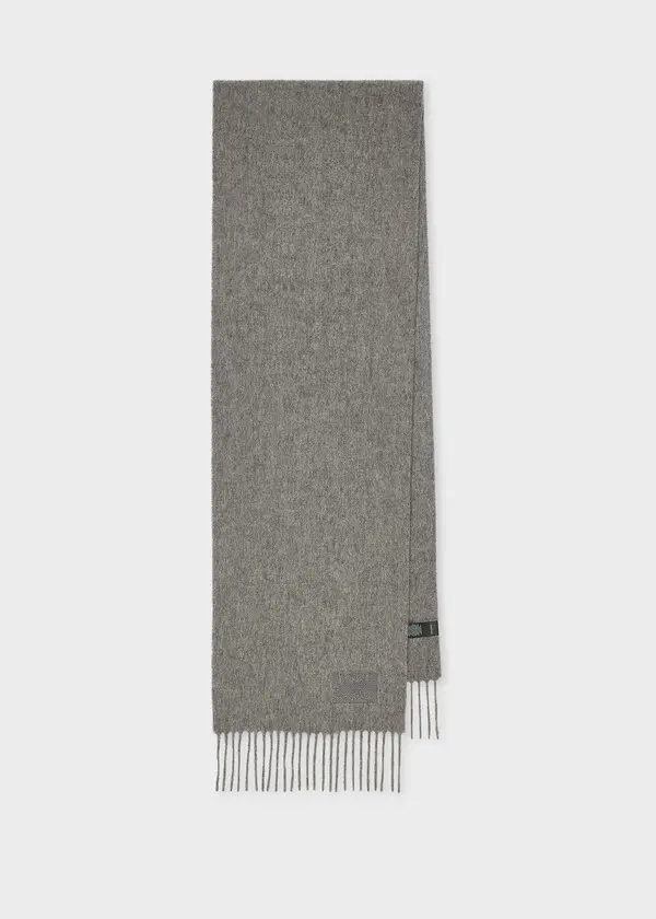 Paul Smith Cashmere Logo Scarf - Grey