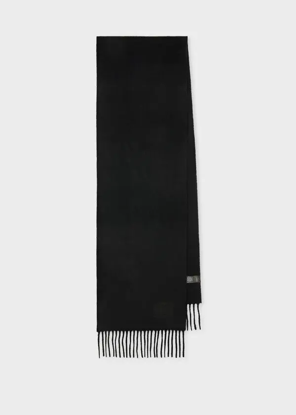 Paul Smith Cashmere Logo Scarf - Black