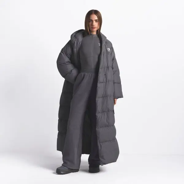 SKIMS The North Face X Nuptse Wrap Parka - Gunmetal