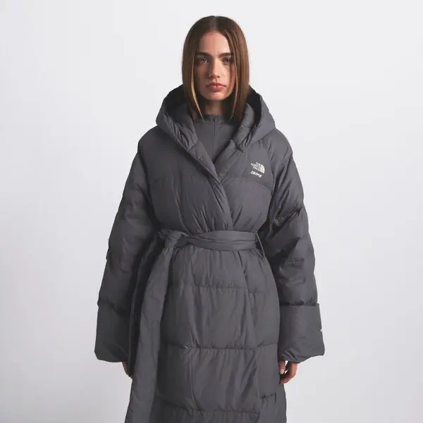 SKIMS The North Face X Nuptse Wrap Parka - Gunmetal