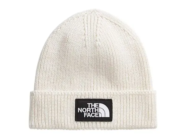 The North Face Logo Box Beanie - White Dune
