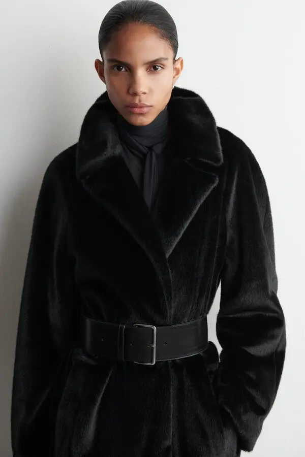 Cos Fur-effect Long Coat