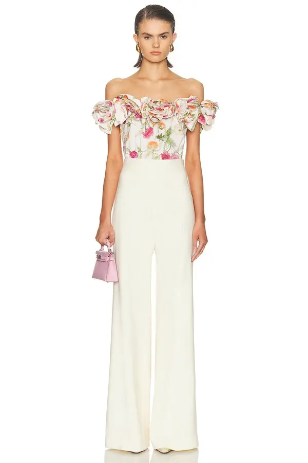 Carolina Herrera Off-the-shoulder Floral Top