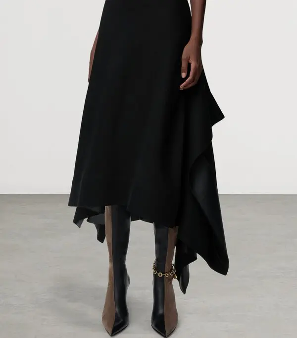 Loewe Leather-trim Maxi Dress