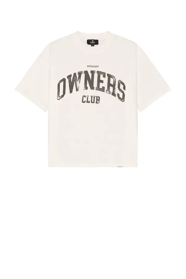 REPRESENT Owners Club Tee In White - Flat White