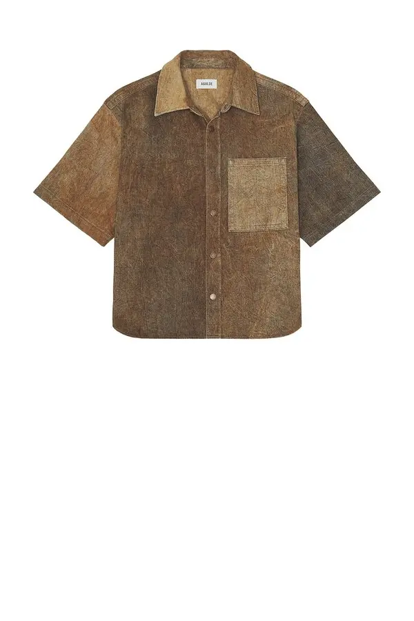AGOLDE Watson Shirt In Brown - Bark