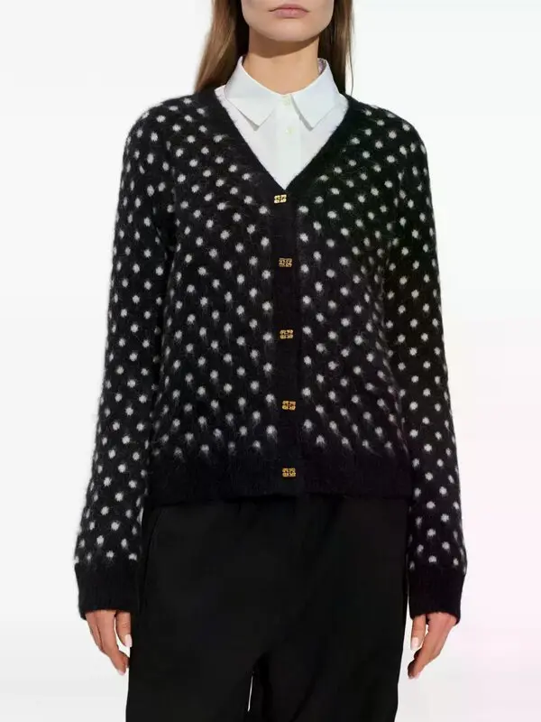 GANNI Polka Dot Cardigan