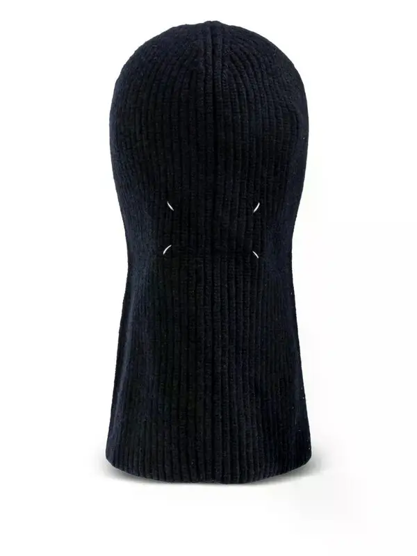MAISON MARGIELA Ribbed-knit Balaclava - Blue