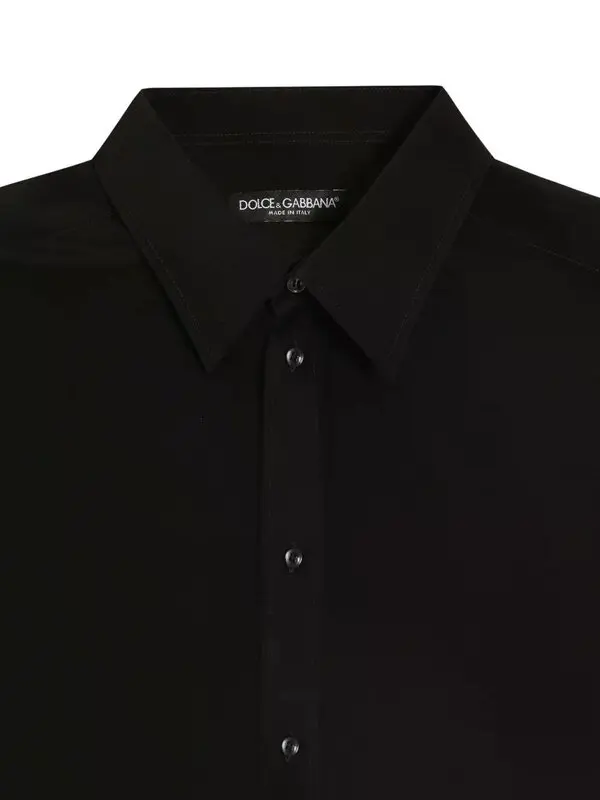 Dolce & Gabbana Crêpe De Chine Martini Shirt - Black