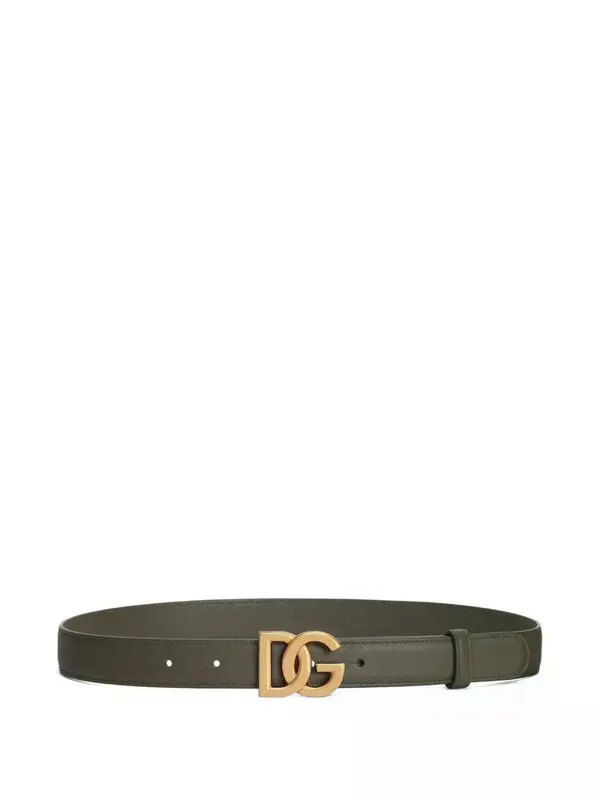 Dolce & Gabbana Logo Buckle Belt - Green