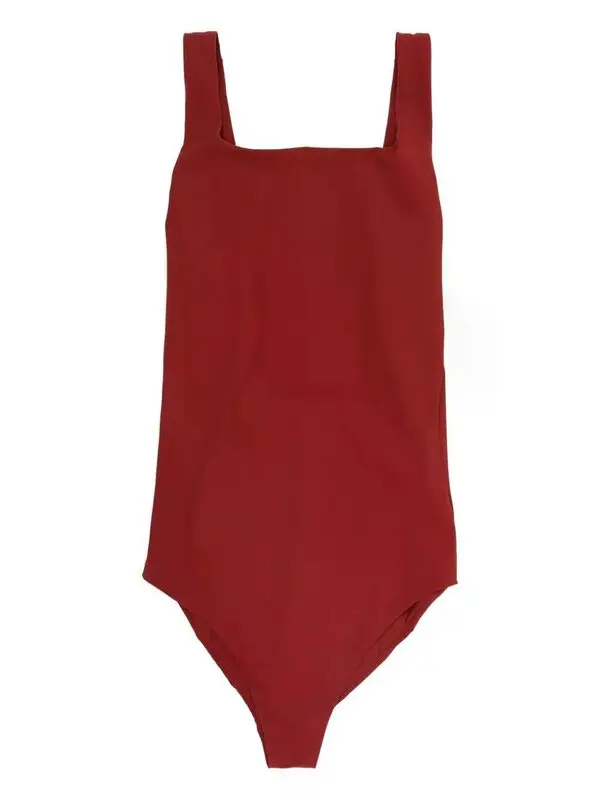JIL SANDER Square-neck Swimsuit - Red
