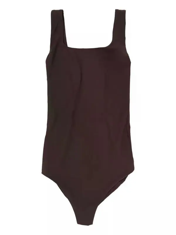 JIL SANDER Square-neck One-piece Swimsuit - Brown