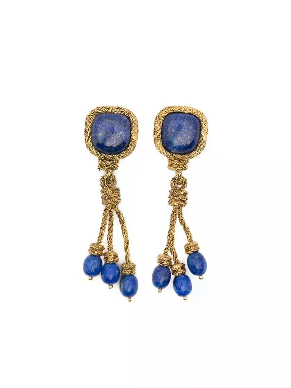 AURÉLIE BIDERMANN Miki Lapis Lazuli Drop Earrings - Gold