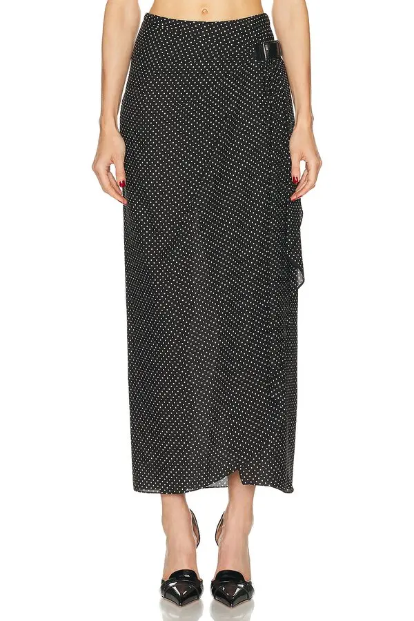 TOM FORD Wrap Skirt - Black & Off White