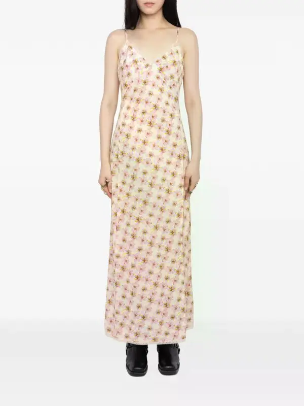 Zadig&Voltaire Ramelil Floral-pattern Maxi Dress - Neutrals