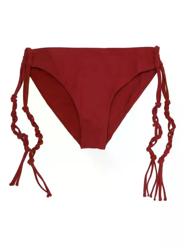 JIL SANDER Tie-detail Bikini Bottoms - Red