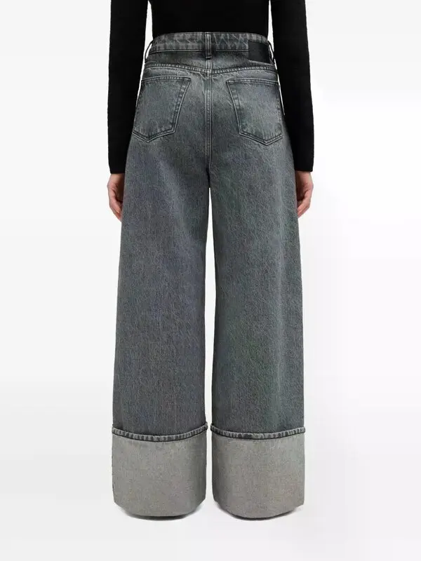GANNI Button-detailed Jeans With Turn-up Hem