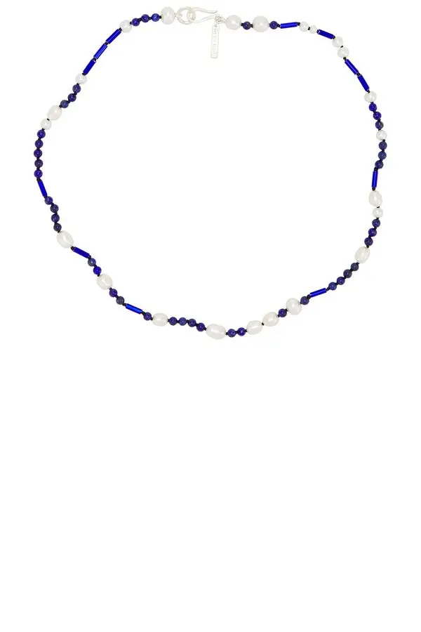 SOPHIE BUHAI Nile Necklace - Lapis  Czech Glass  Freshwater Pearls  &