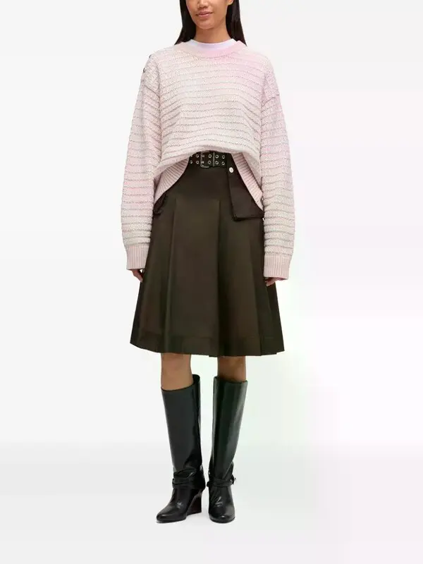 GANNI Button Striped Knitwear