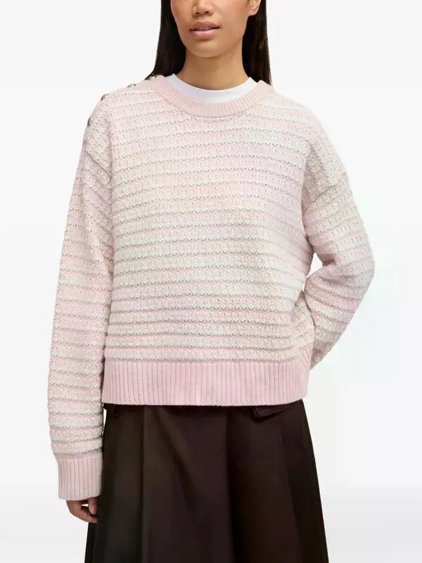 GANNI Button Striped Knitwear