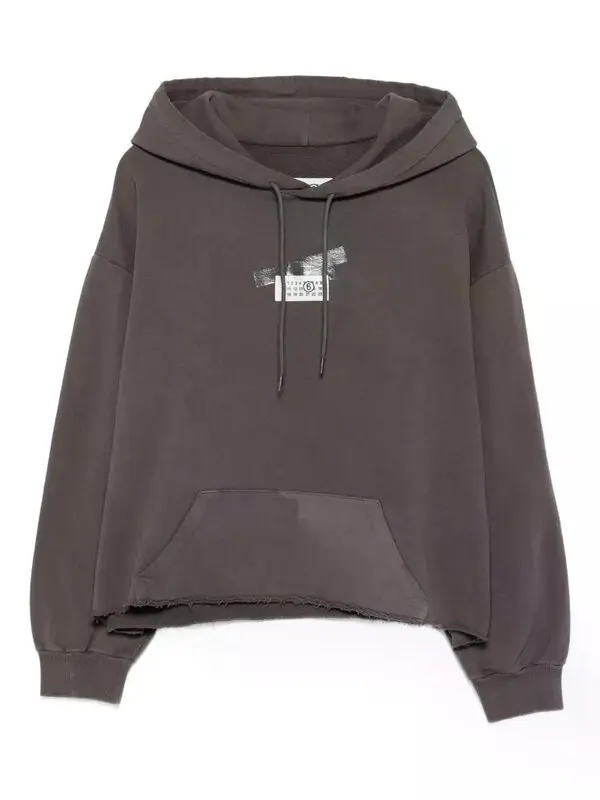MAISON MARGIELA Distressed Graphic Hooded Top