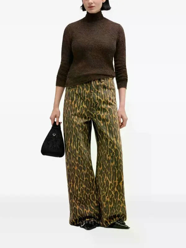 GANNI Leopard-print Jeans