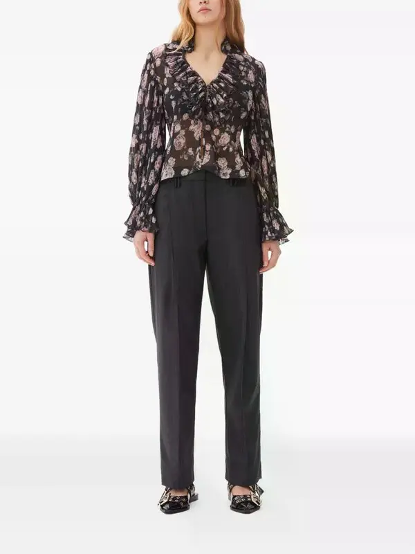 GANNI Floral-print Blouse