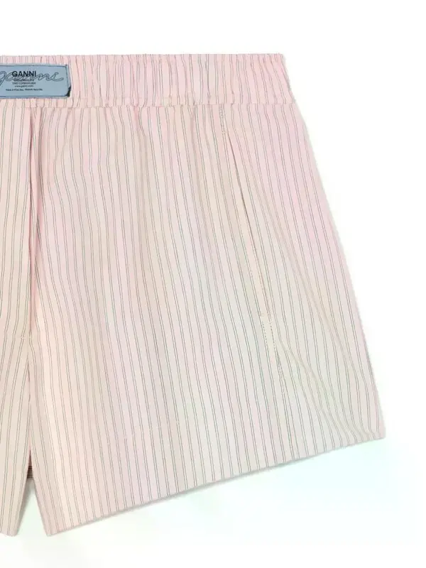 GANNI Striped Shorts