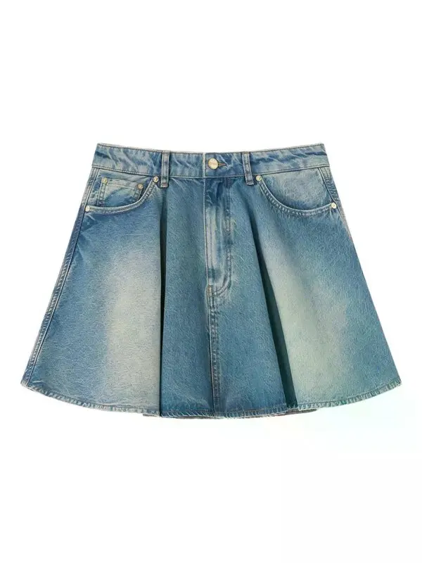 GANNI Panel Denim Skirt