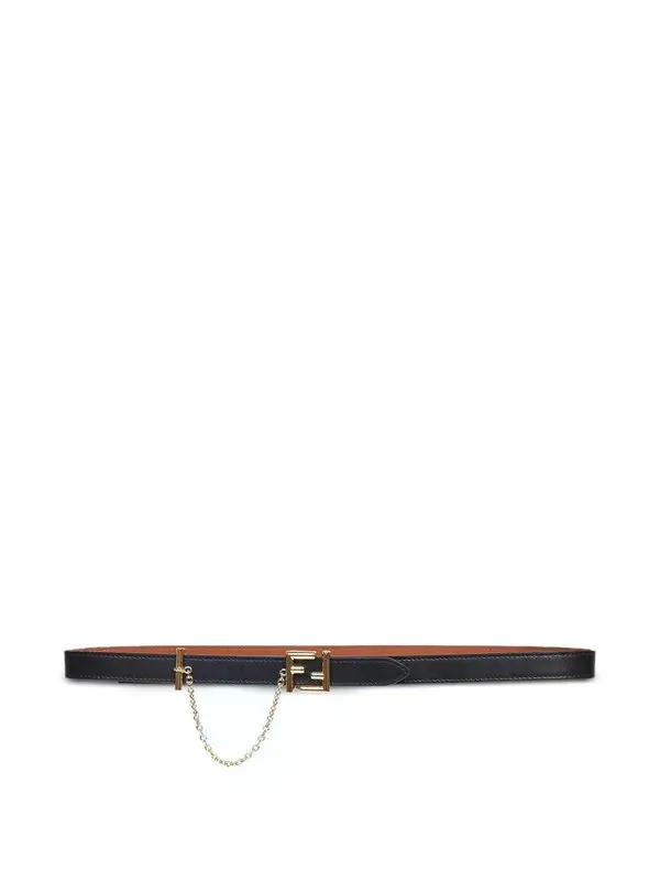 Fendi Ff Buckle Chain Belt - Black