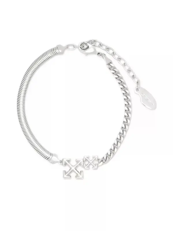 Off-White Double-arrow Chain Bracelet - Silver