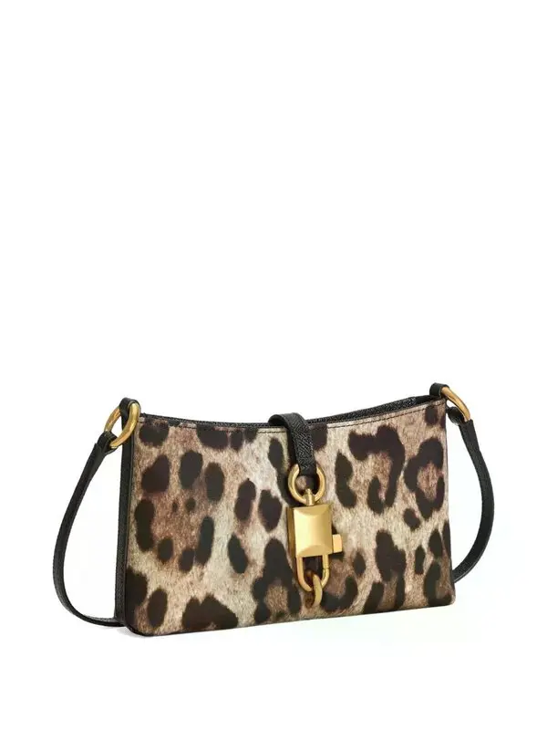 Dolce & Gabbana Animal-printed Shoulder Bag With Lock Detail