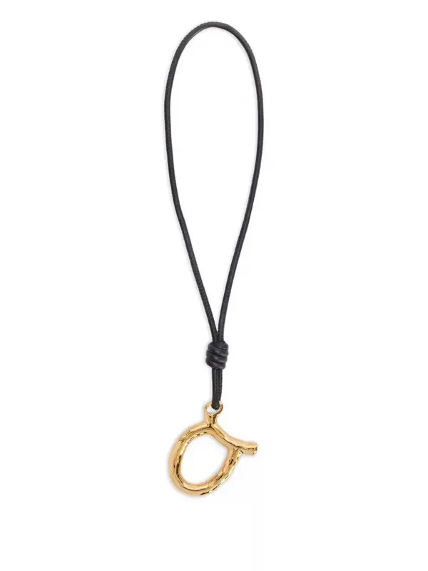 JIL SANDER Zodiac Charm Leather Necklace - Gold