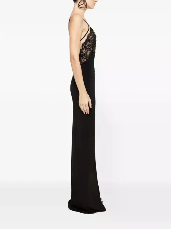 NISSA Lace-panel Maxi Dress