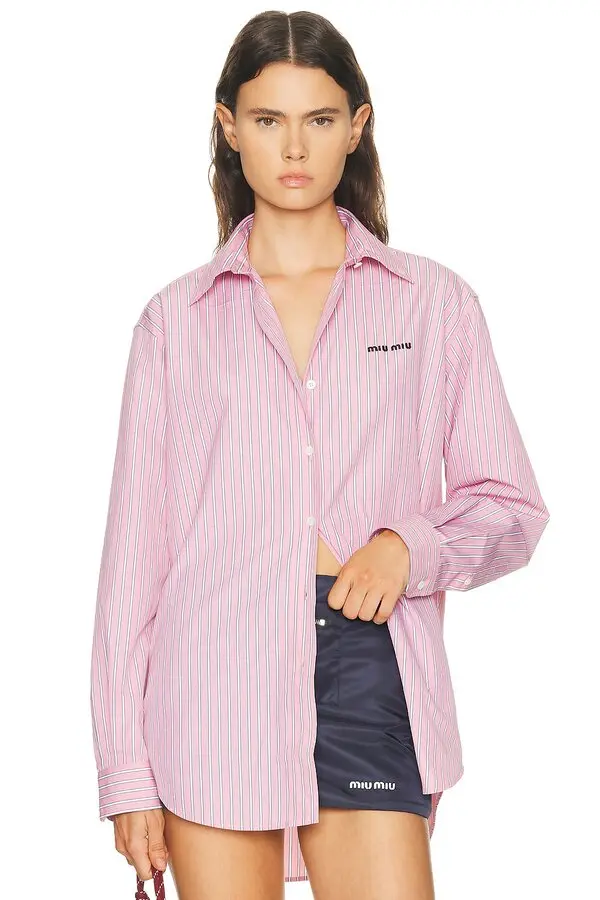 Miu Miu Popeline Riga Shirt