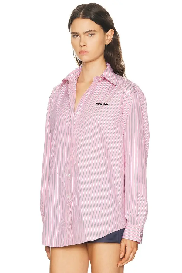 Miu Miu Popeline Riga Shirt