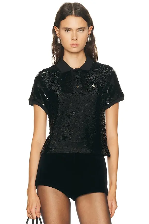 Polo Ralph Lauren Sequin Polo Top