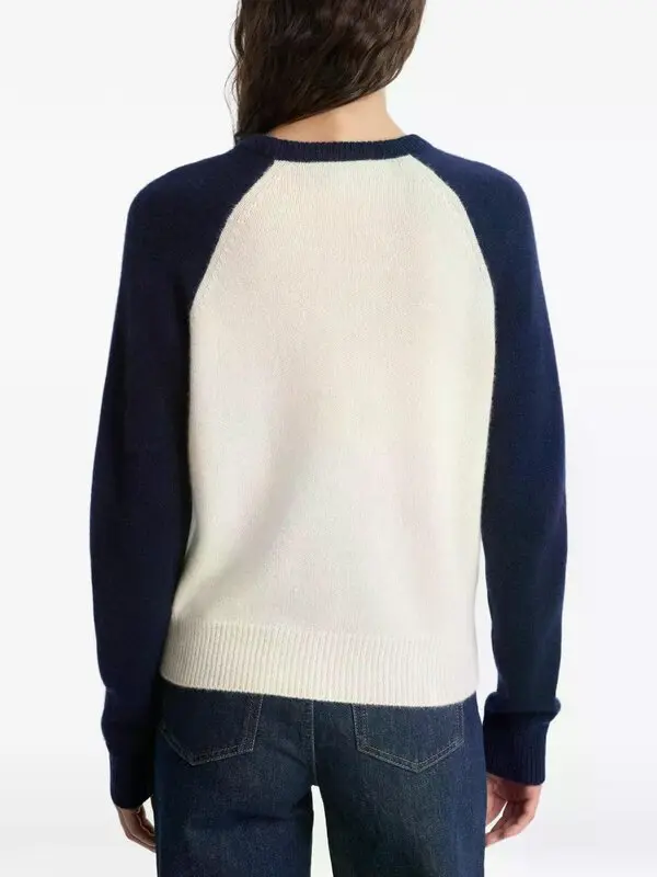 Sporty & Rich Embroidered Raglan-sleeve Sweater - Neutrals