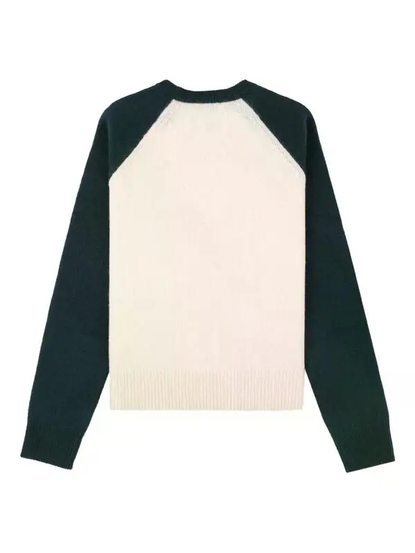Sporty & Rich Long-sleeved Embroidered Sweater - Neutrals