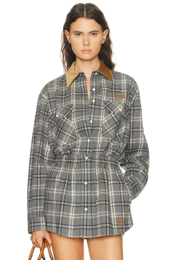Miu Miu Flanella Check Shirt