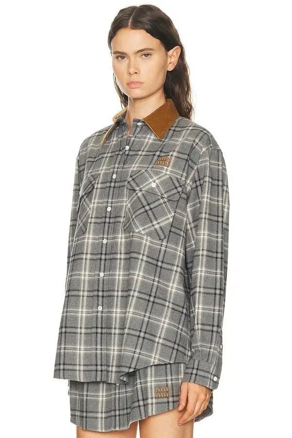 Miu Miu Flanella Check Shirt