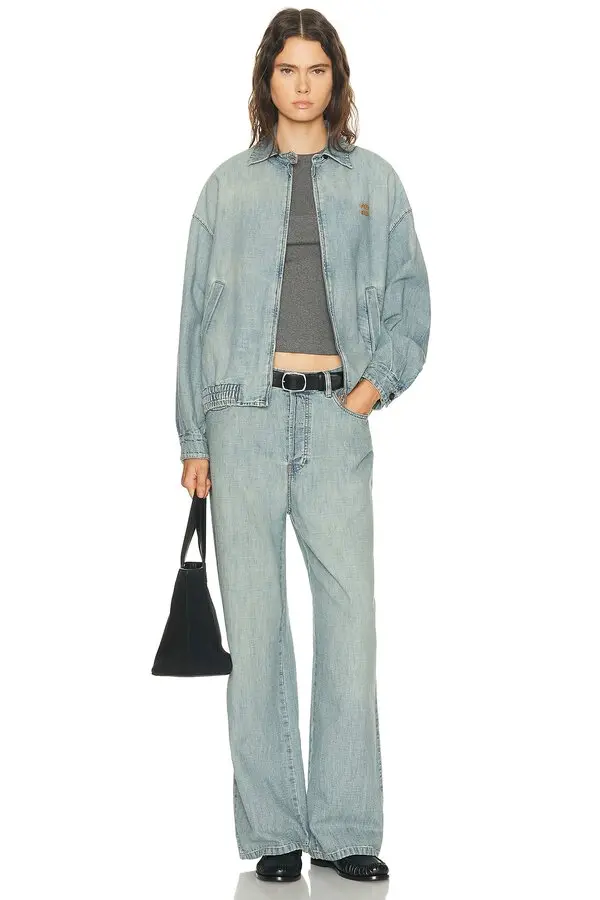 Miu Miu Chambray Jacket - Celeste