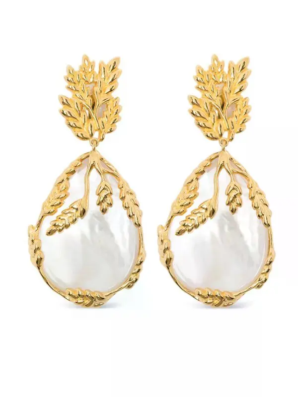 AURÉLIE BIDERMANN Françoise Leaf Earrings - Gold